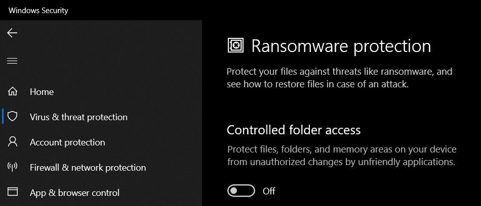 How to Enable Ransomware Protection in Windows 10 | Kyber Systems